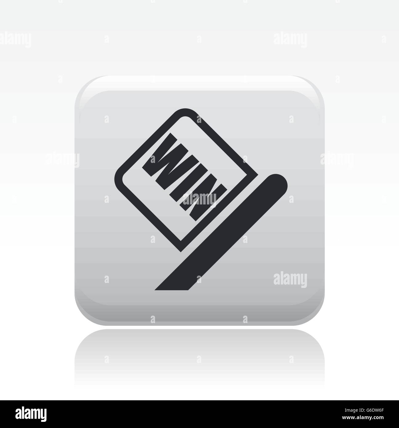 Vector illustration of single isolated winning flag icon Stock Vector ...