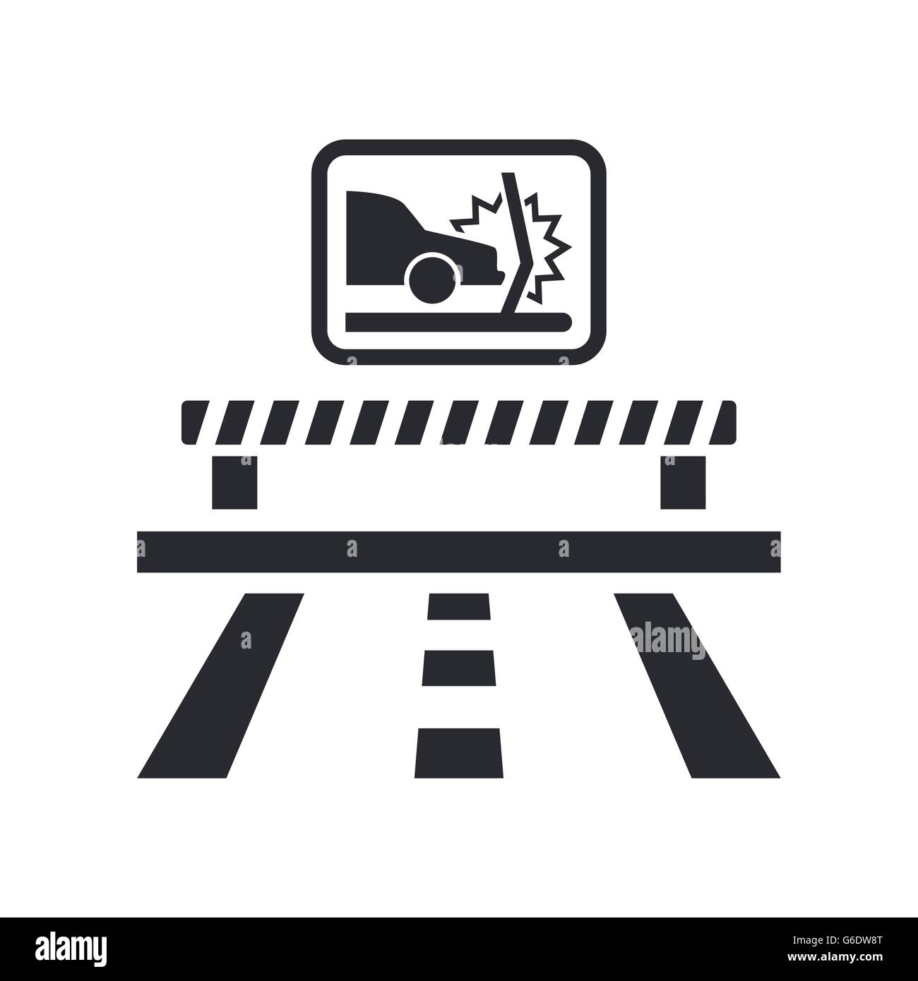 Vector illustration of single isolated car crash icon Stock Vector ...