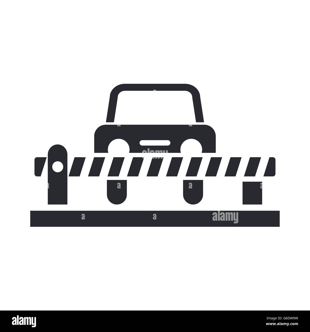 Vector illustration of single isolated car barrier icon Stock Vector ...