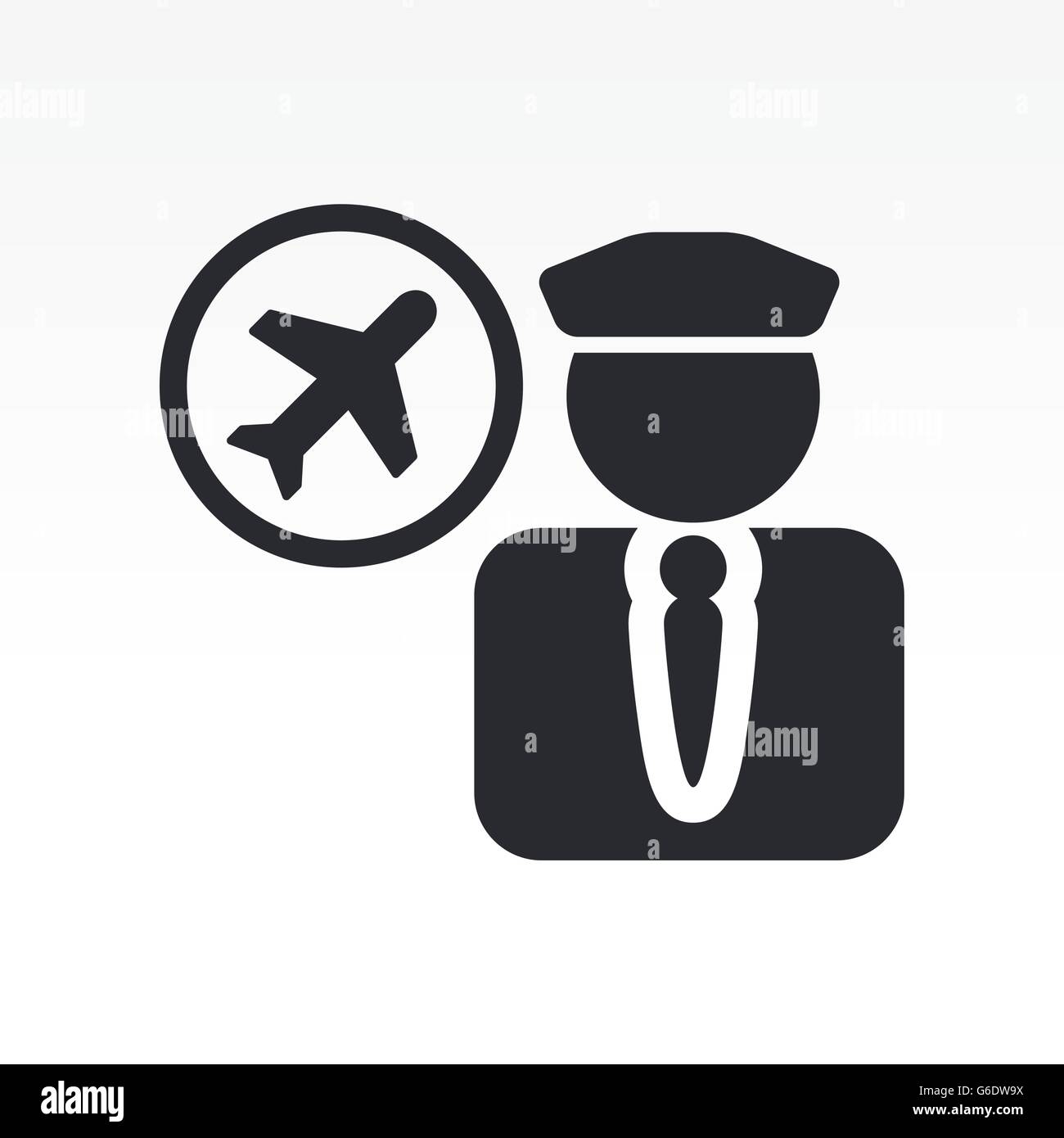Vector illustration of single isolated pilot icon Stock Vector Image ...