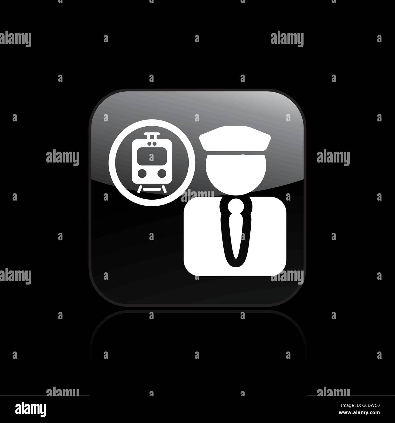 Vector illustration of single isolated train driver icon Stock Vector ...