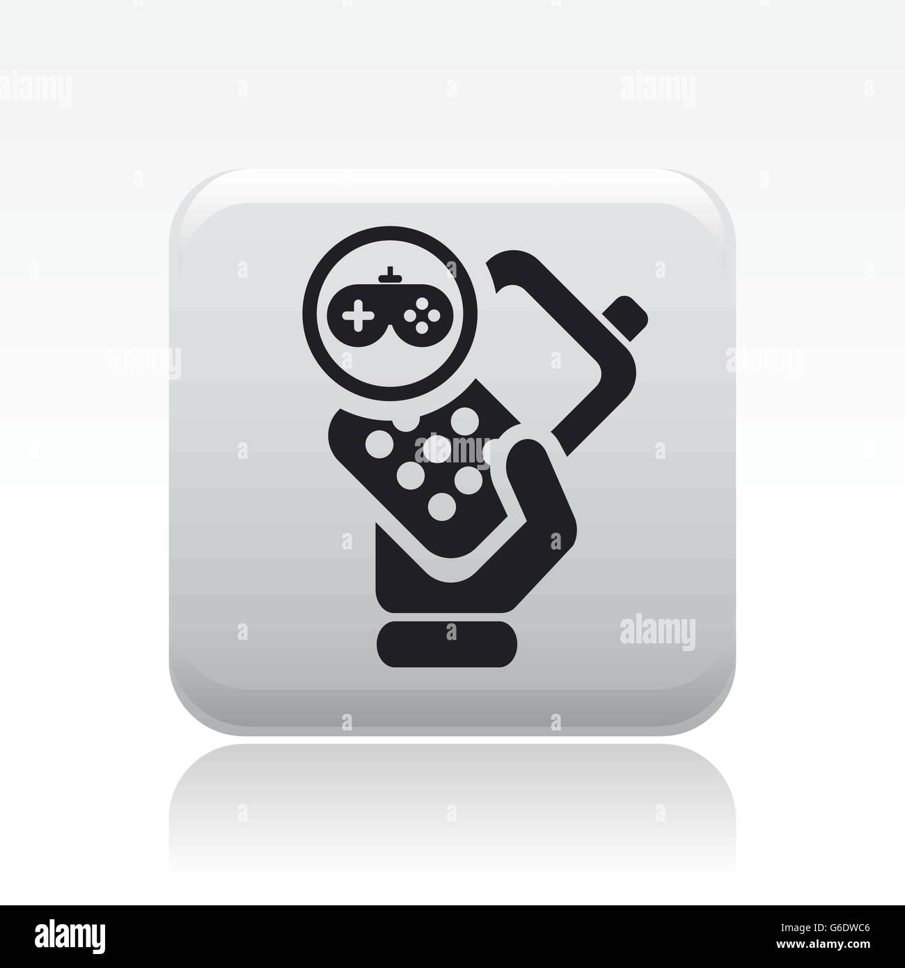 Vector illustration of single isolated phone game icon Stock Vector ...