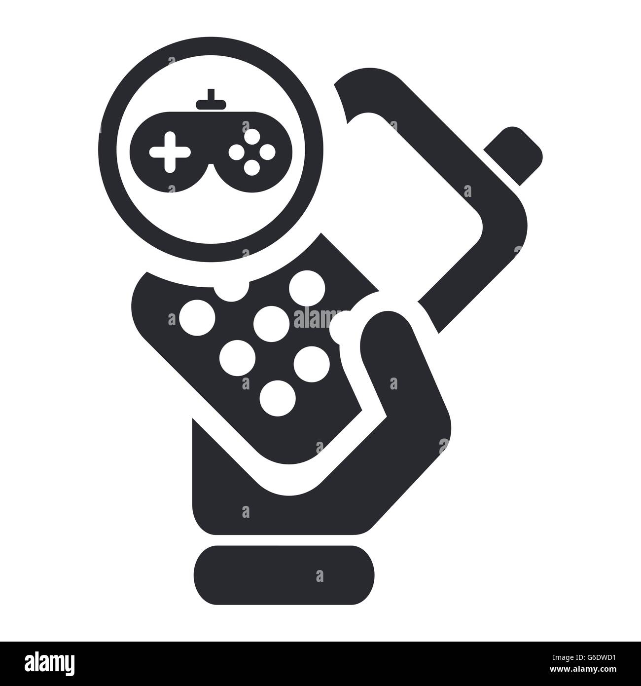 Vector illustration of single isolated phone game icon Stock Vector ...