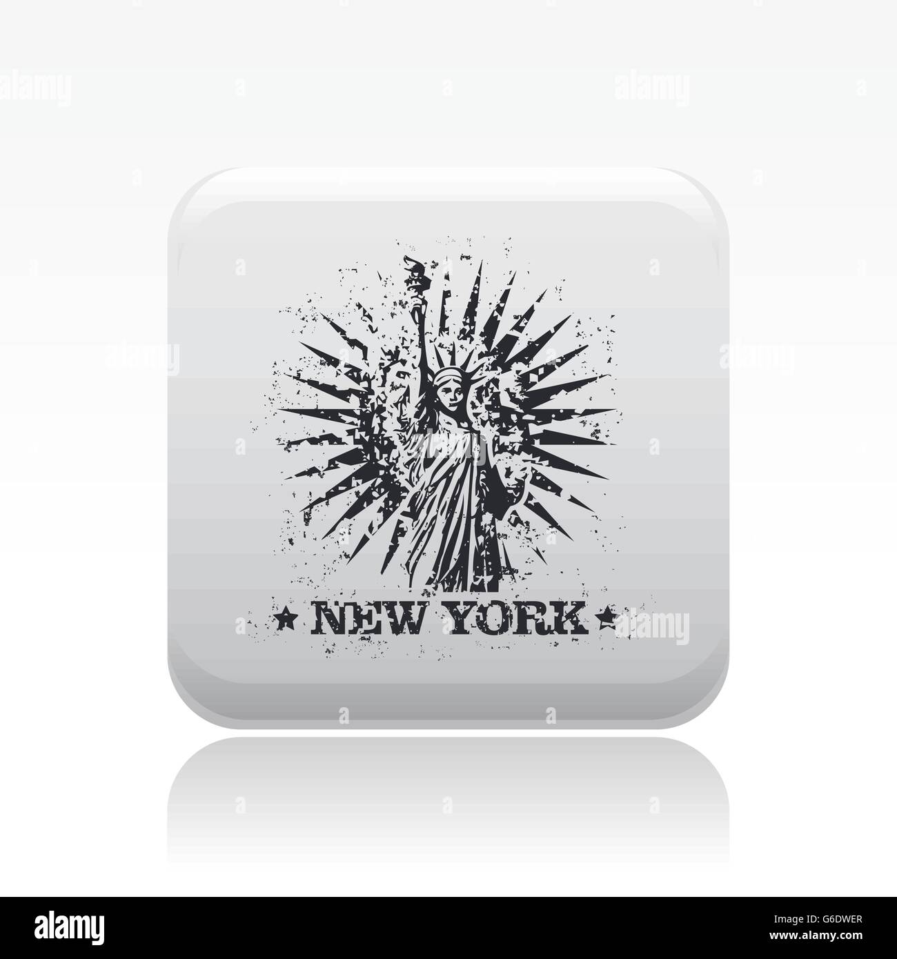 Vector illustration of single isolated New York icon Stock Vector Image ...