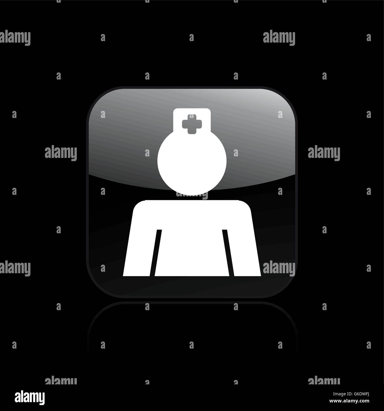 Vector illustration of single isolated nurse icon Stock Vector Image ...