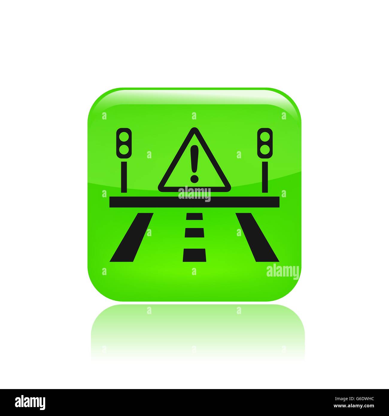 Vector illustration of single isolated road danger icon Stock Vector ...