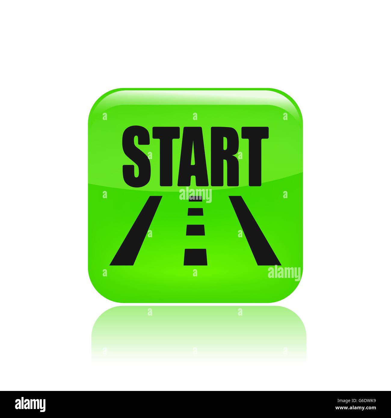 Vector illustration of single isolated start icon Stock Vector Image ...