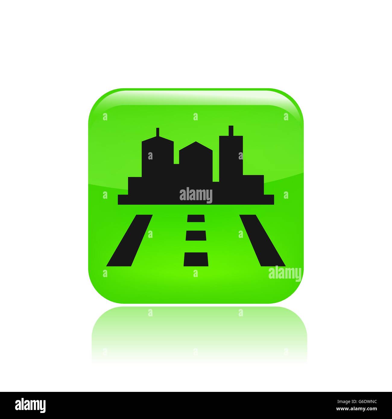Vector illustration of single isolated road city icon Stock Vector ...