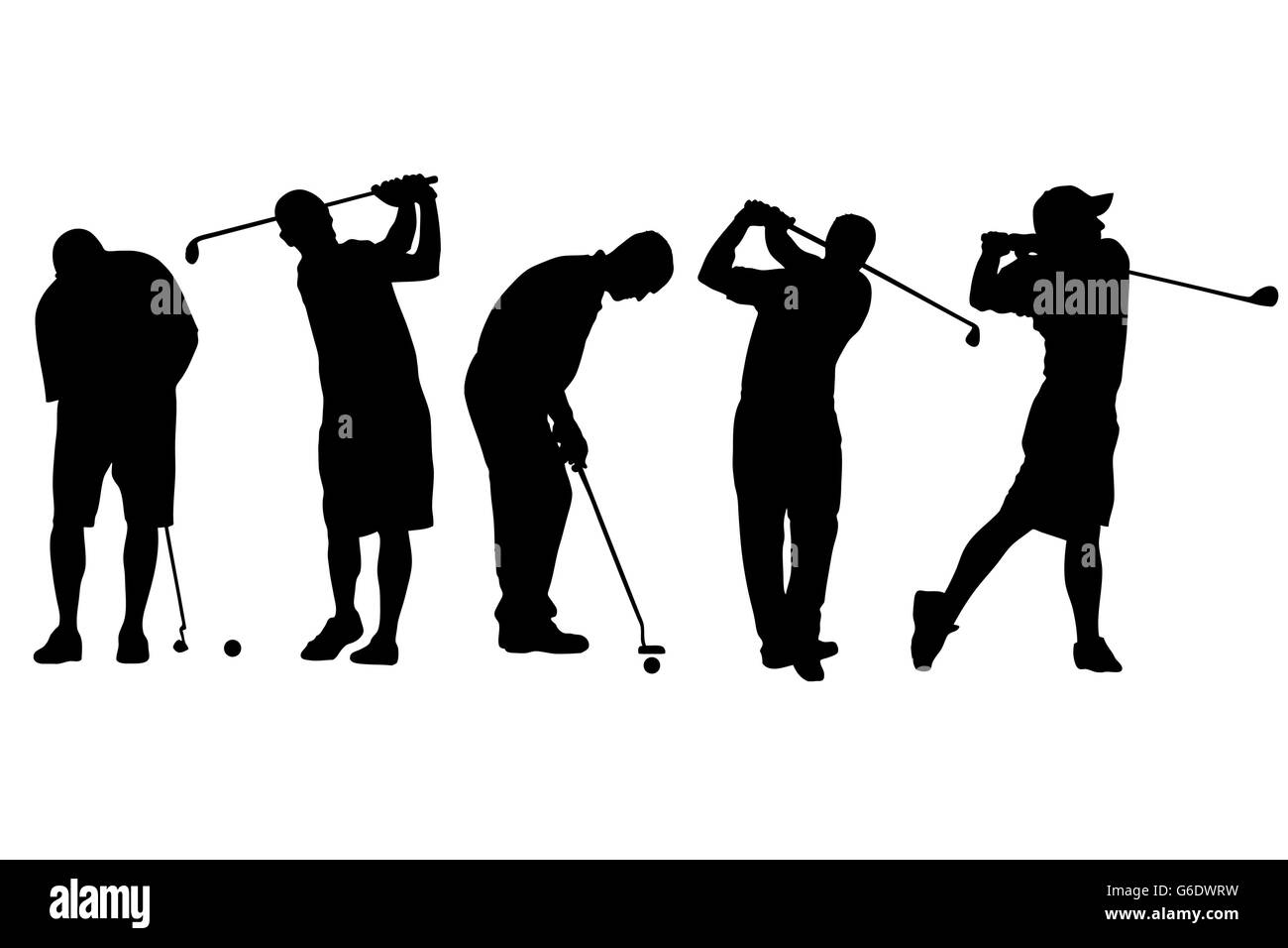 Vector illustration of single isolated golf player icon Stock Vector ...