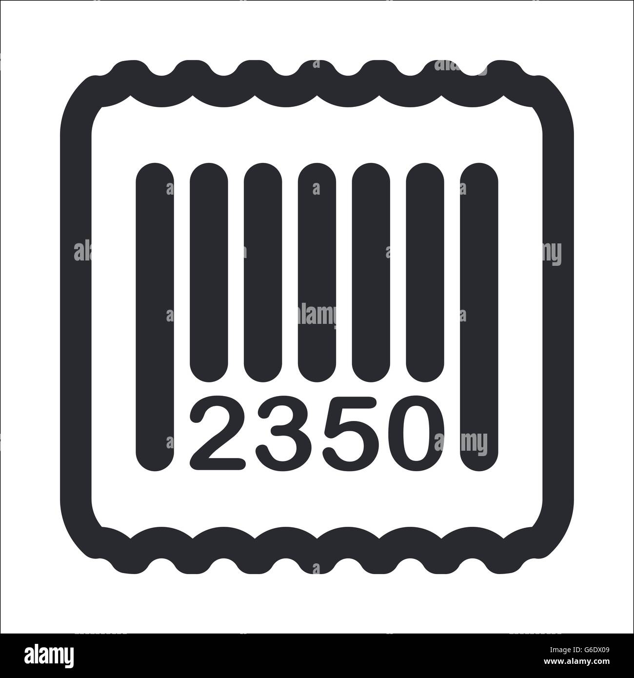 Vector illustration of single isolated barcode icon Stock Vector Image ...