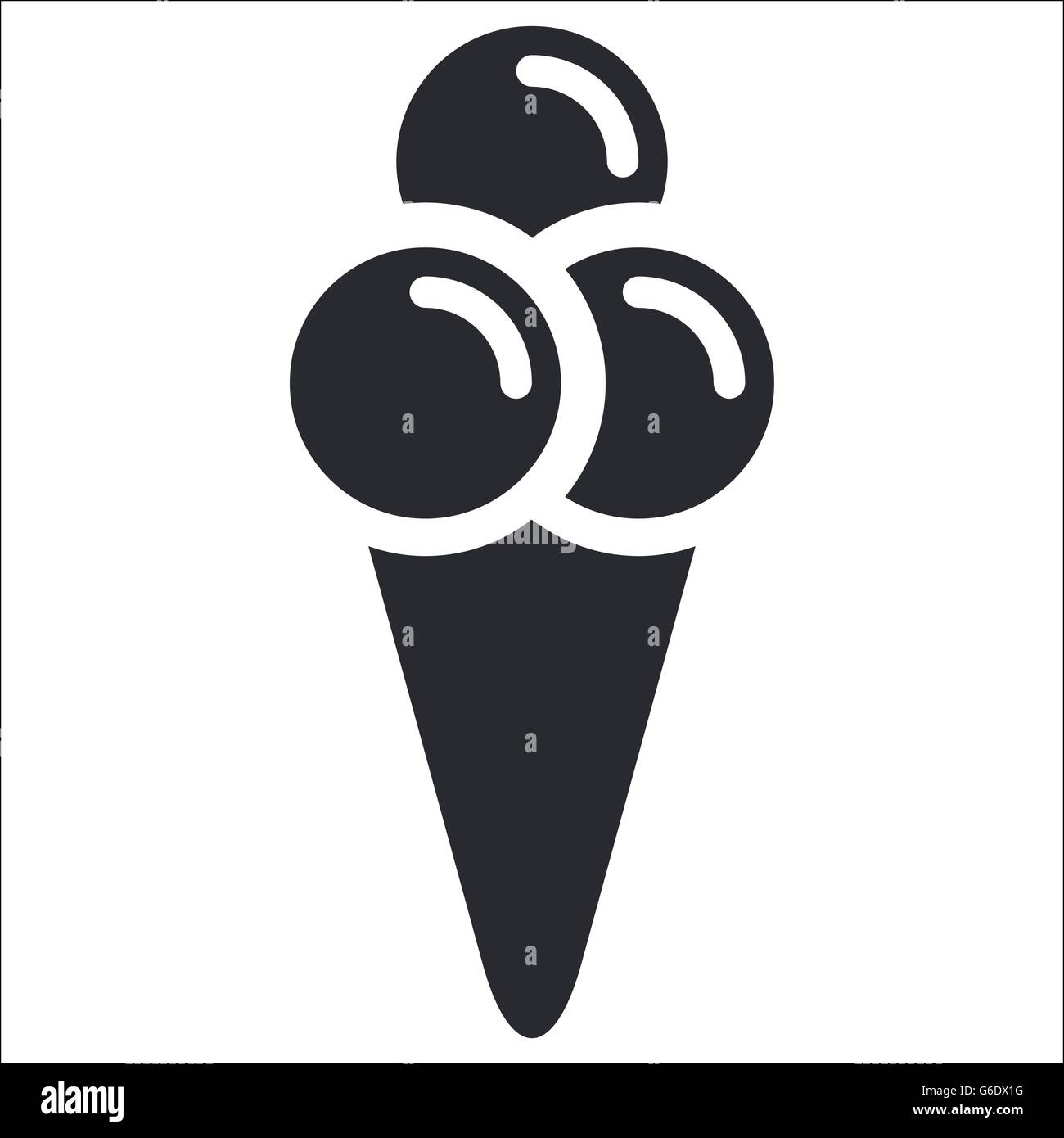 Vector illustration of single isolated ice cream icon Stock Vector ...