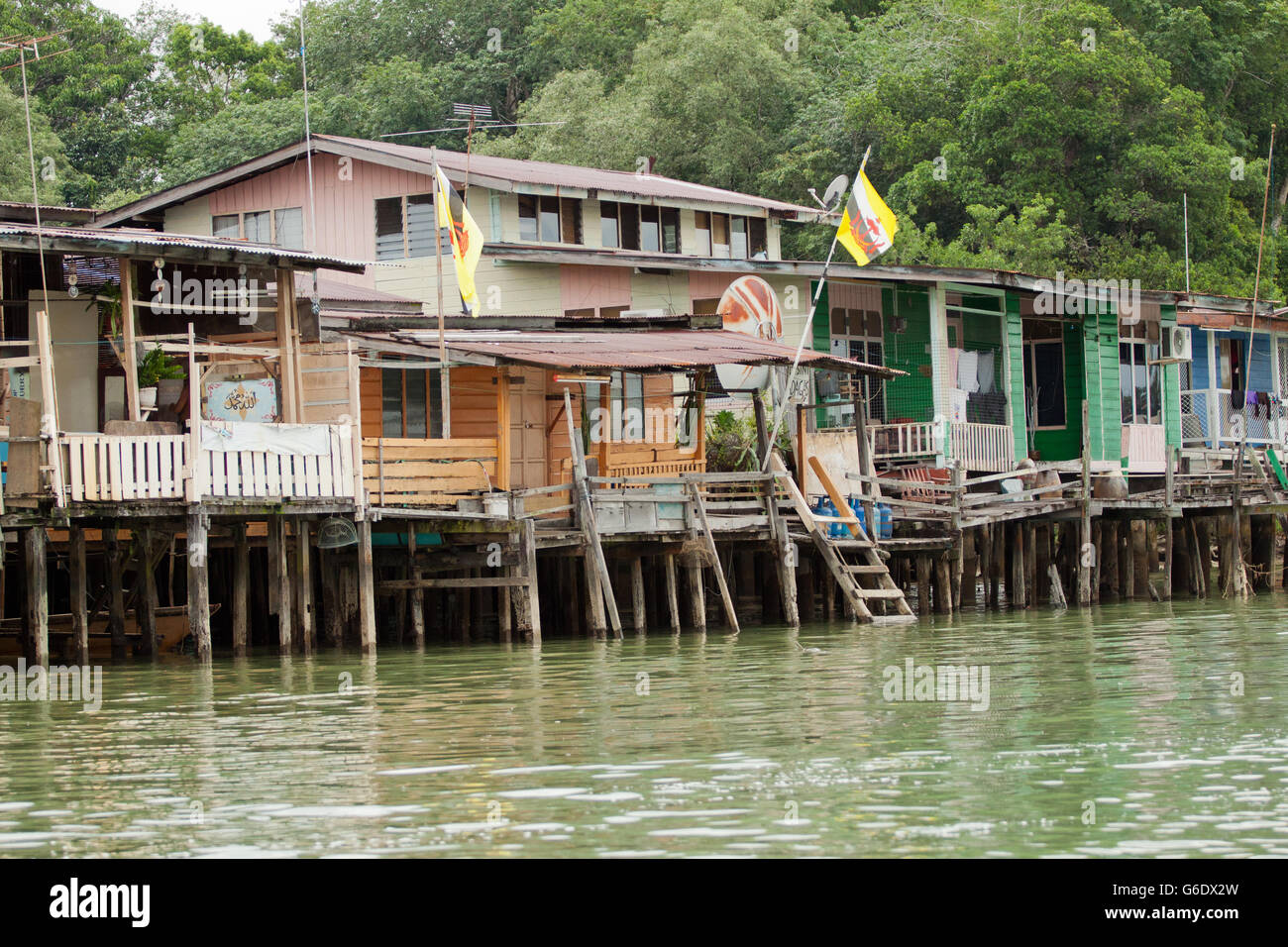 Brunei's water village called Kampong Ayer in Bandar Seri Begawan Stock ...