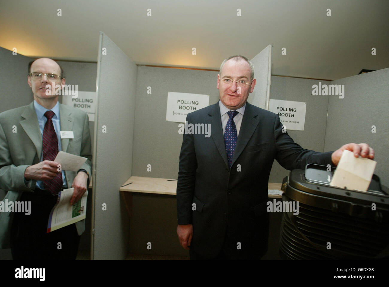 SDLP Leader Mark Durkan (right) with Assembly member Declan O'Loan ...