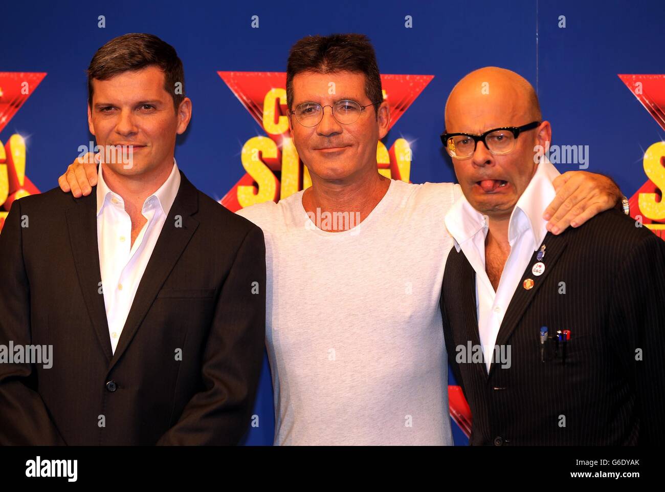 Nigel Harman who plays Simon Cowell, Simon Cowell and Harry Hill at a ...