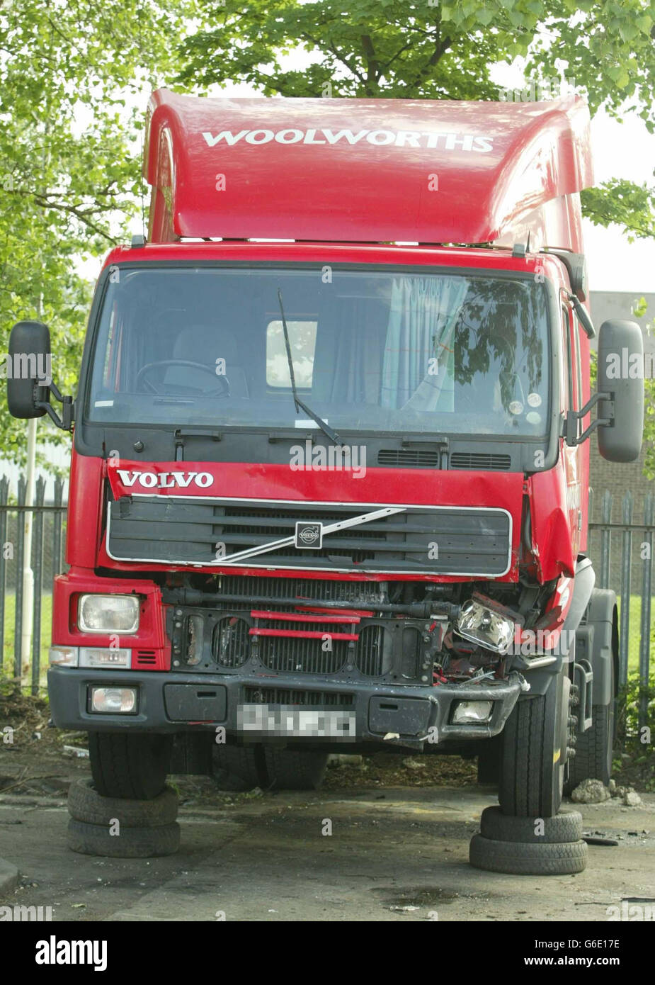 One of the lorries which was involved in the crash on the M1,in which a ...
