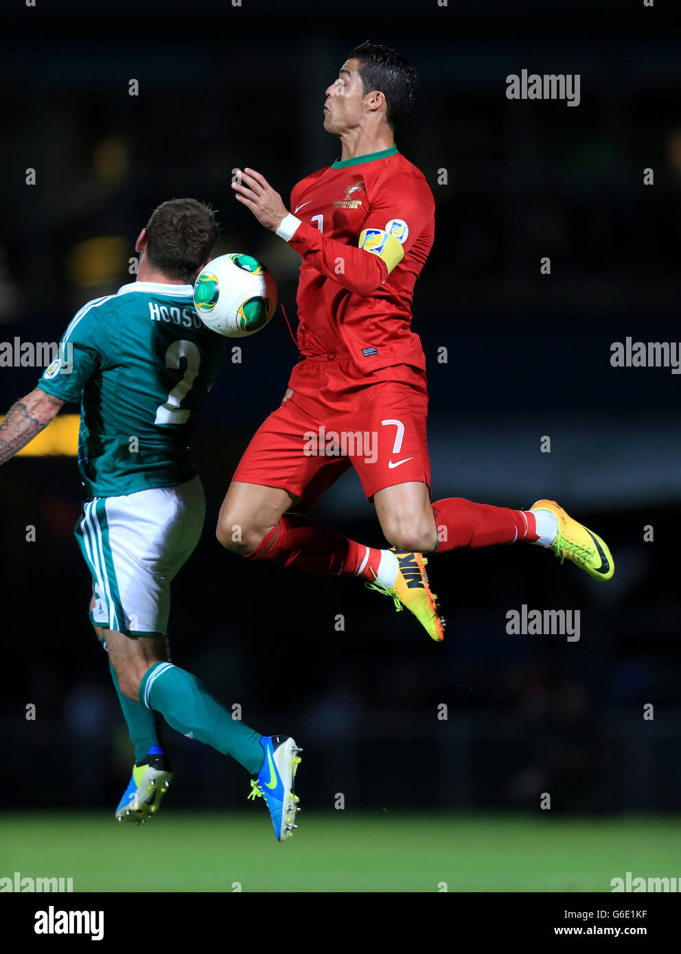 Northern irelands lee hodson and portugals cristiano ronald hi-res ...