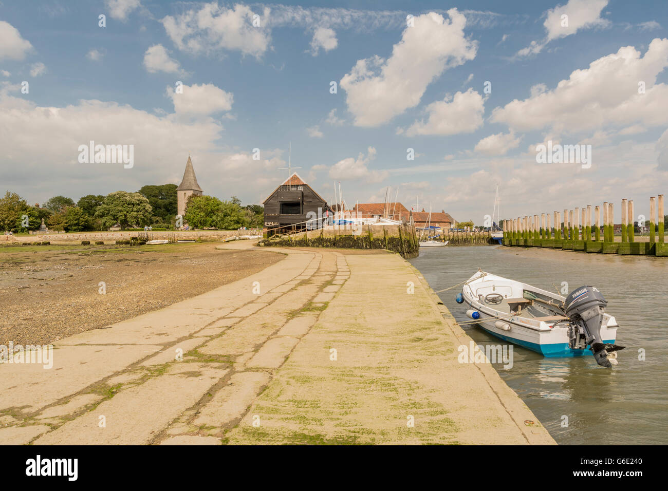 Bosham Quay on a warm summers day, Bosham, West Sussex, England, UK ...