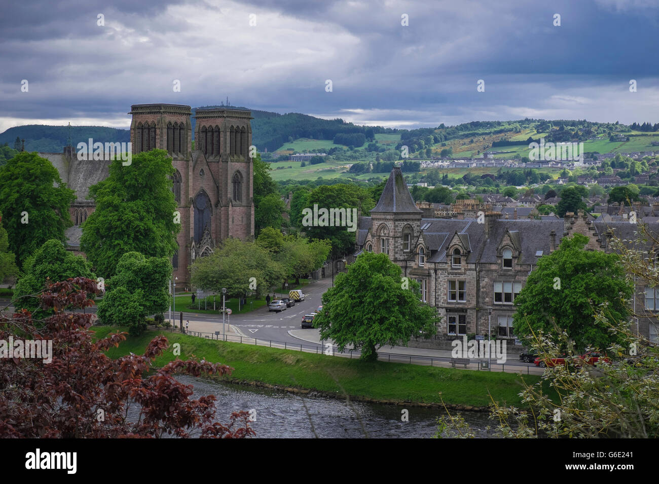 View of Inverness from Inverness castle The Highlands, Scotland Stock ...