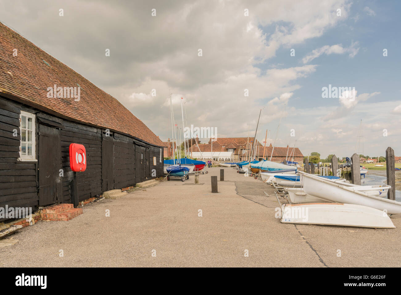 Bosham Quay on a warm summers day, Bosham, West Sussex, England, UK ...