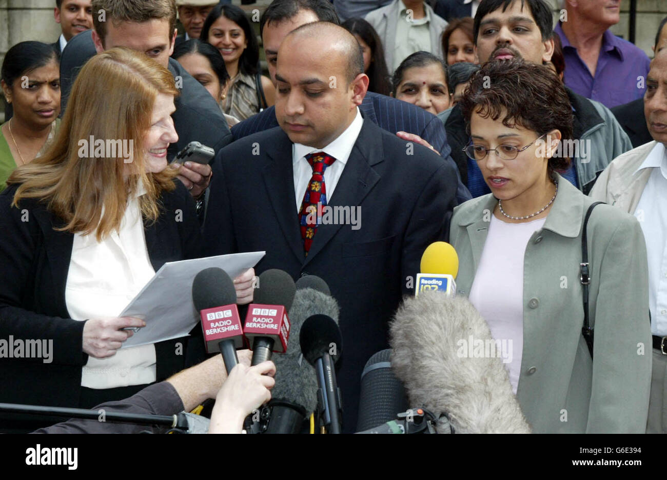 Jay and Trupti Patel leave Reading Crown Court where Trupti a 35-year-old mother who was accused ...