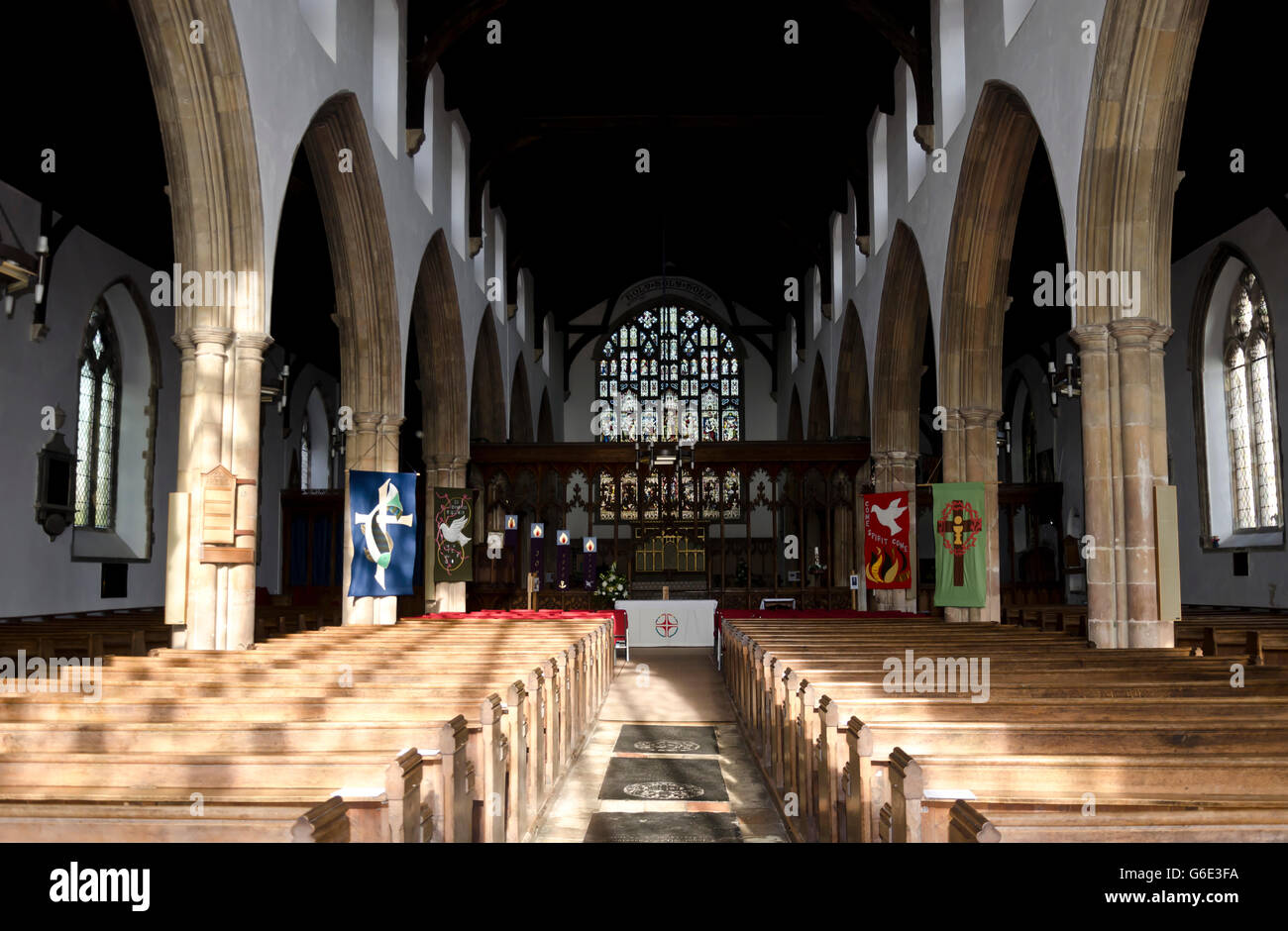 Interior of St Michael's Church in Beccles, Suffolk, England Stock ...