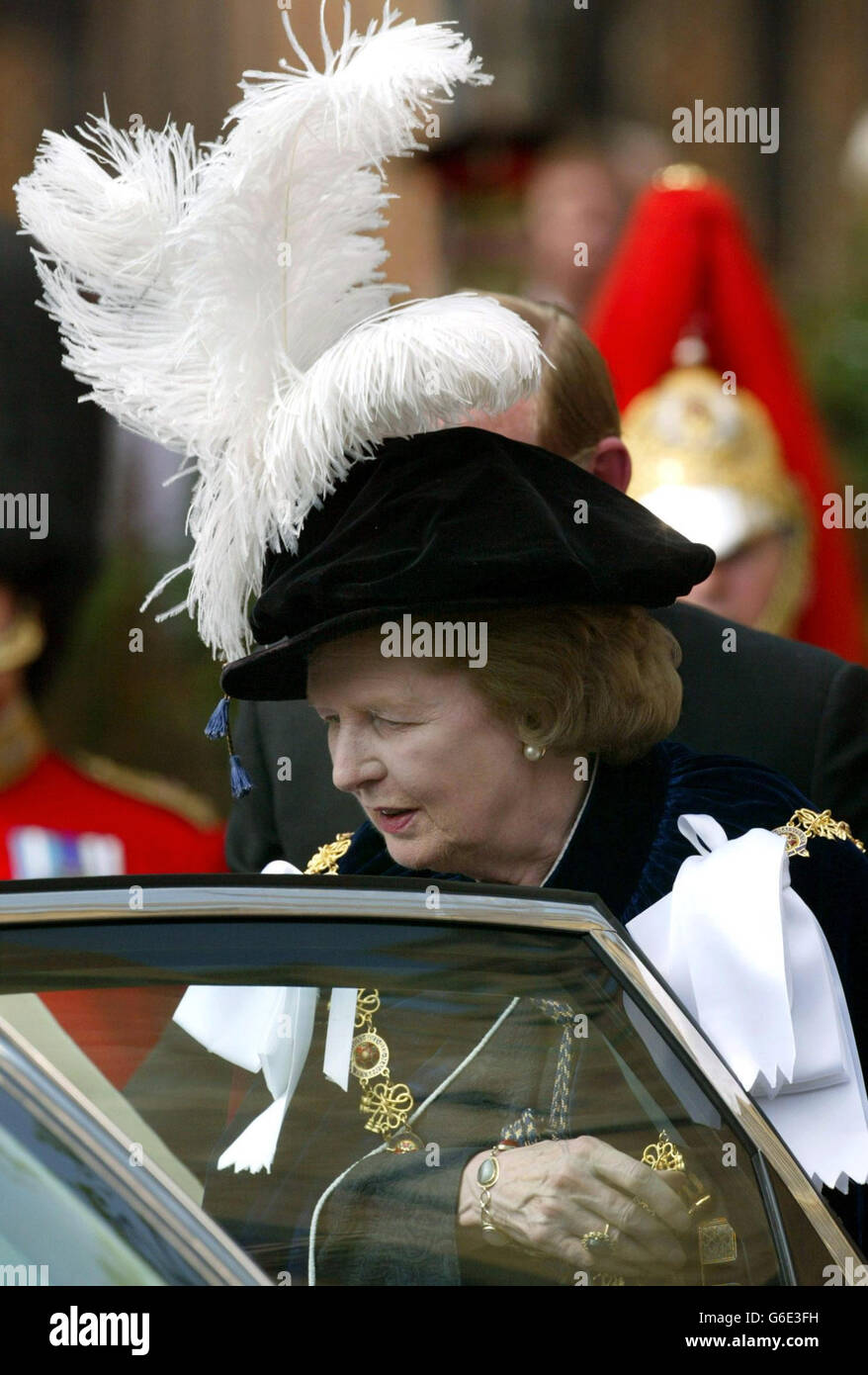 Britain's former Prime Minister Margaret Thatcher arrives at St George ...