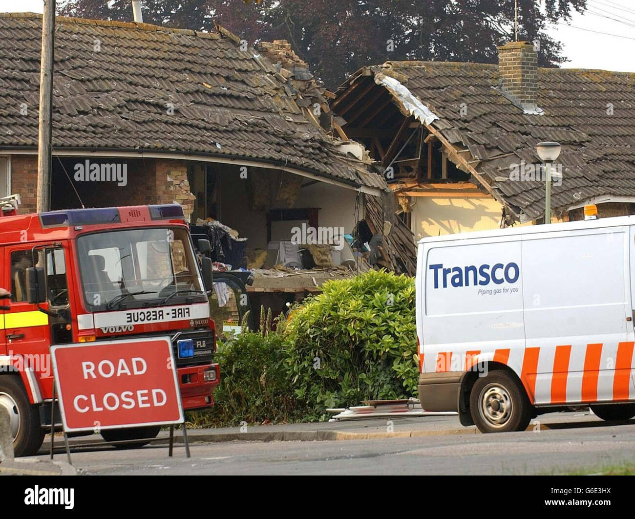 Suspected gas explosion Stock Photo - Alamy