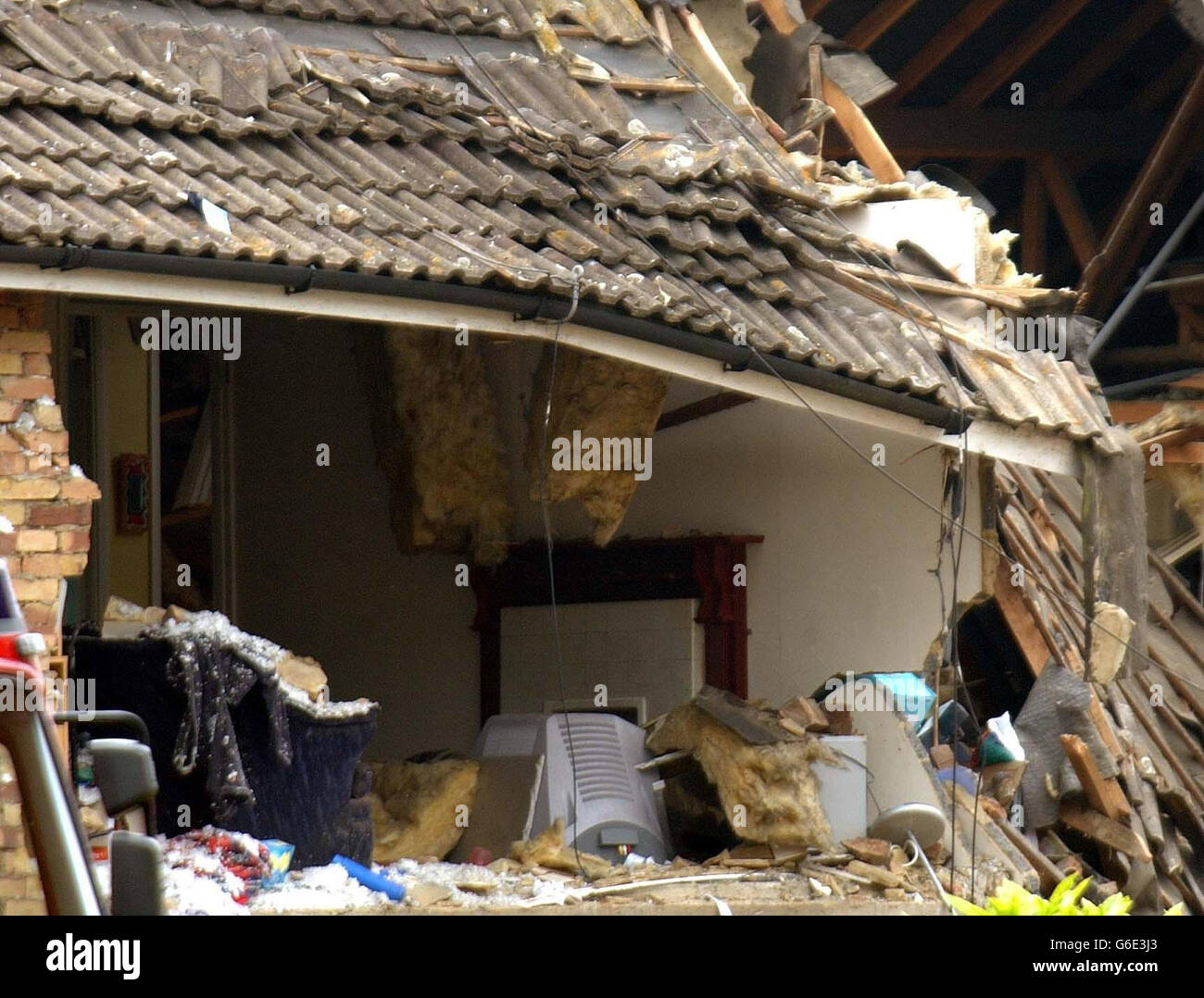 Suspected gas explosion Stock Photo - Alamy