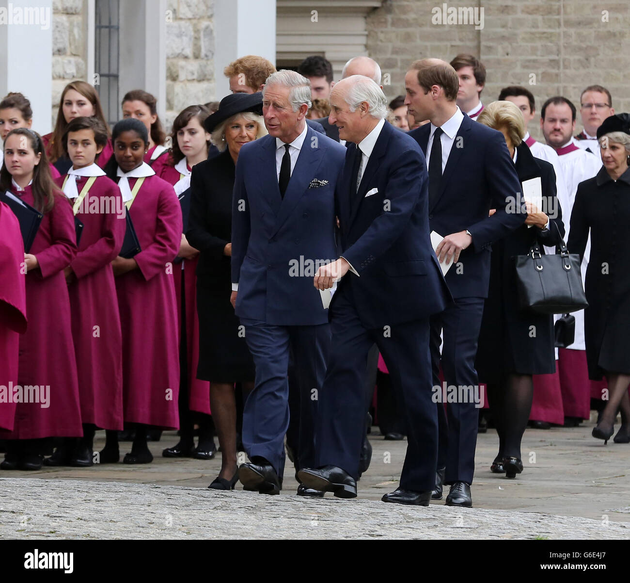 Hugh van Cutsem funeral Stock Photo - Alamy