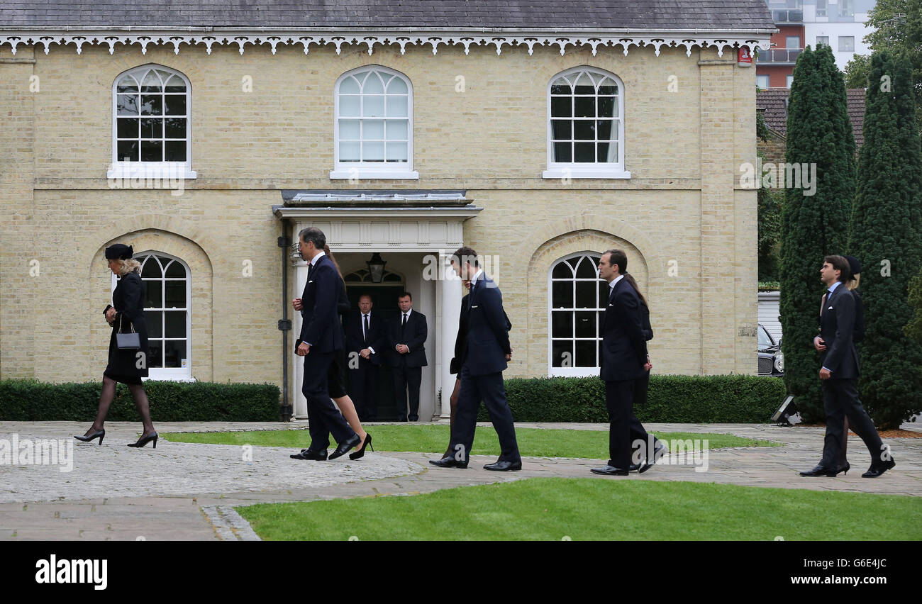Emilie van Cutsem, followed by her sons, Edward, Hugh, Nicholas and ...