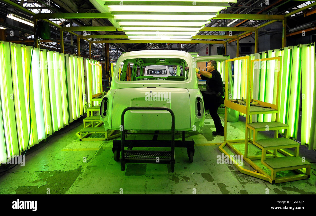 A general view of production of TX4 London Taxi at The London Taxi ...