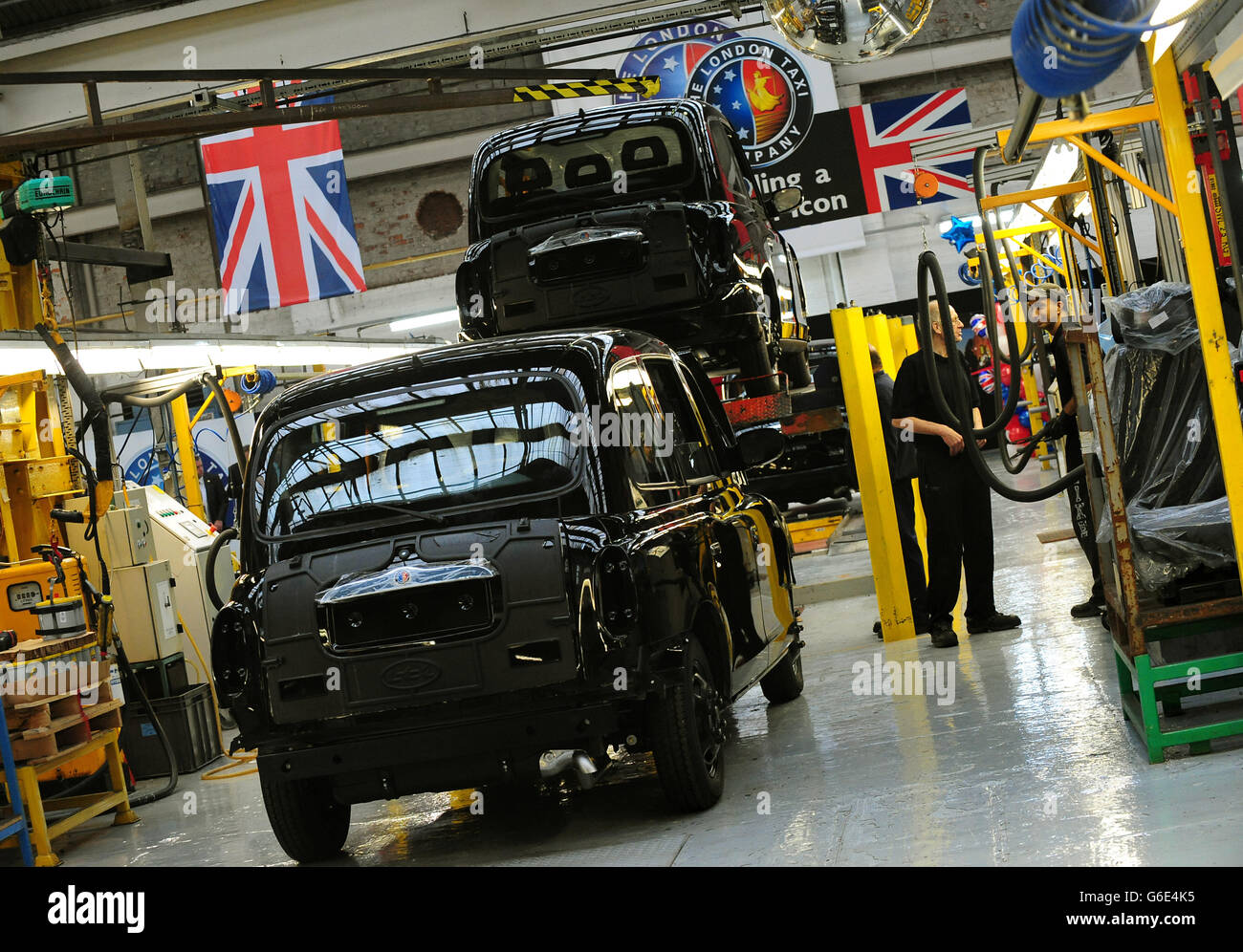A general view of production of TX4 London Taxi at The London Taxi ...