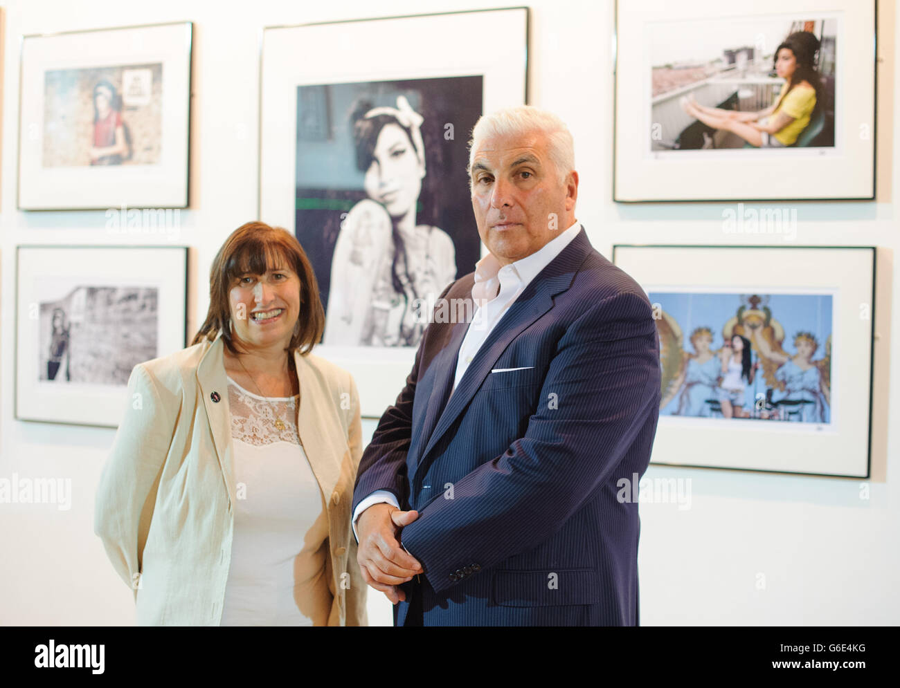 The parents of singer Amy Winehouse, Mitch and Janis, at the press ...