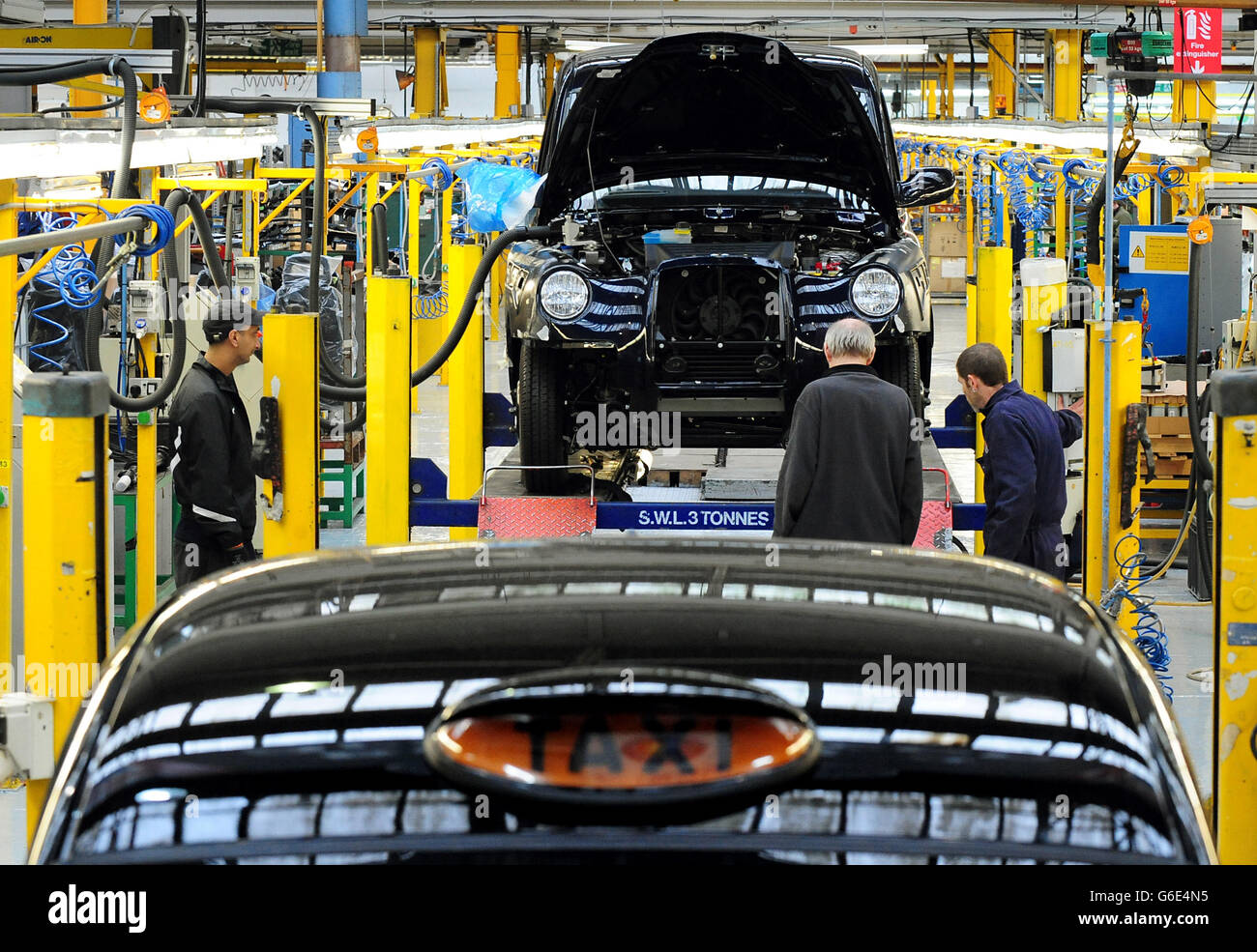 A general view of production of TX4 London Taxi at The London Taxi ...