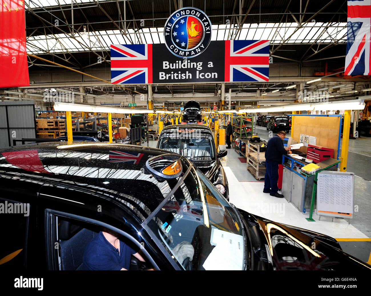 A general view of production of TX4 London Taxi at The London Taxi ...