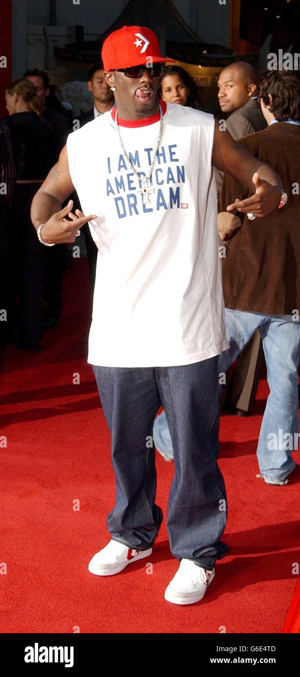 P diddy arriving premiere charlies angels 2 hi-res stock photography ...