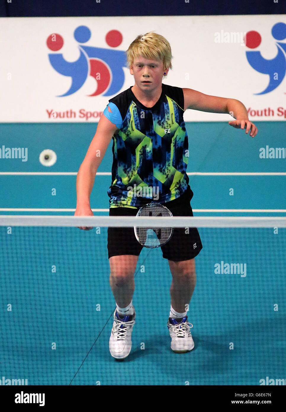 Ulster's Matthew Lightbody in action in the Badminton during day three ...