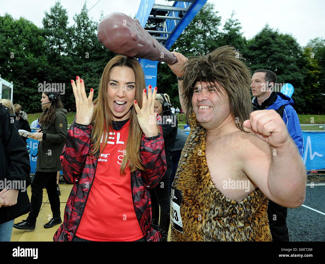 Mel C (left) and Paul Waugh dressed as Captain Caveman from Teeside ...