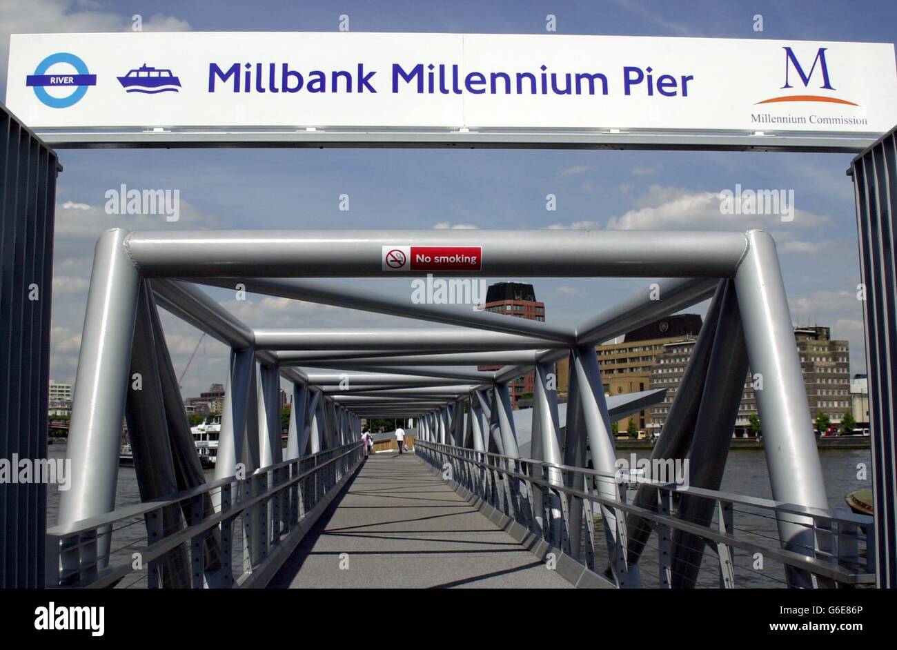 The Millbank Millennium Pier Stock Photo - Alamy
