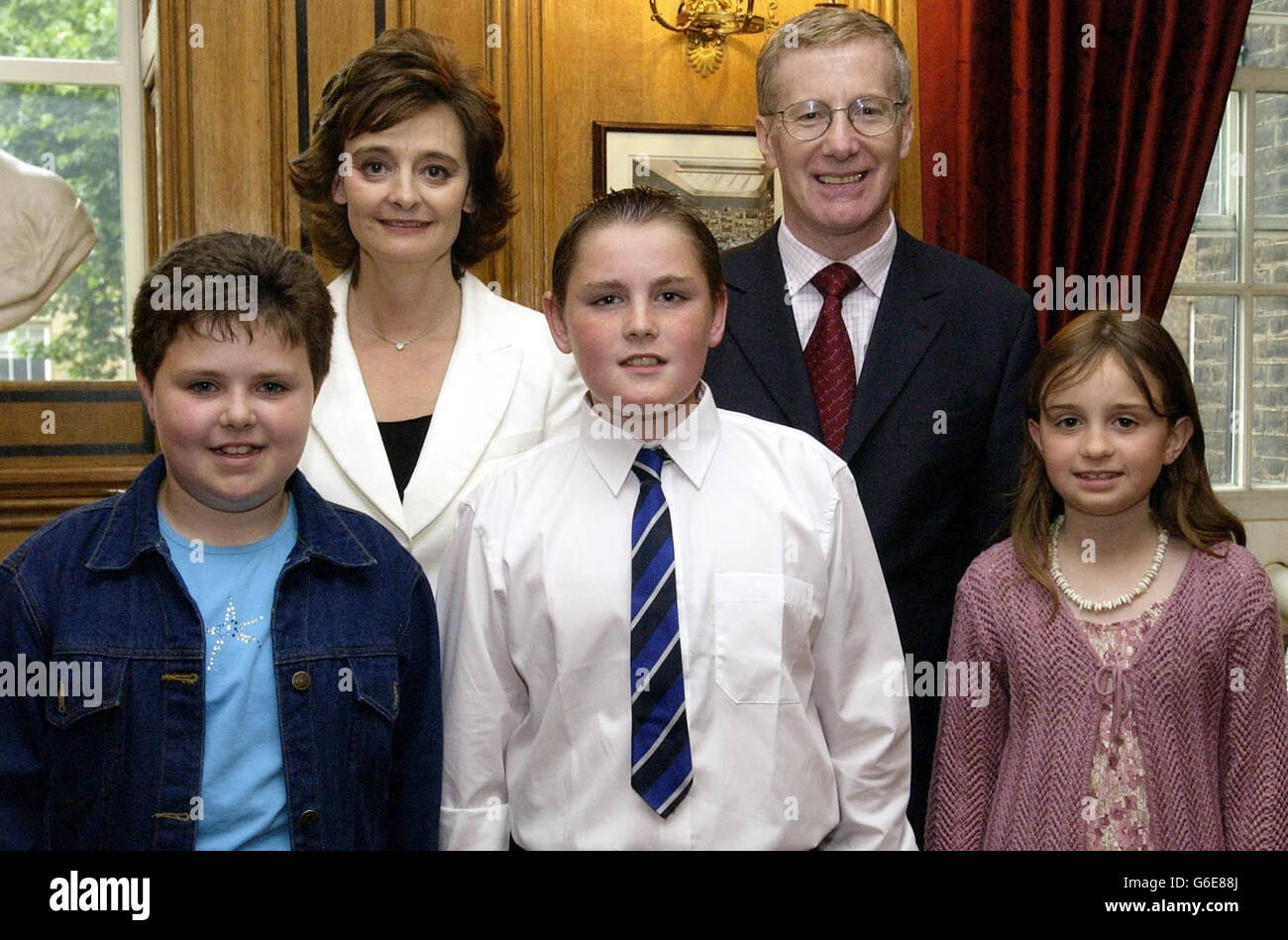 Cherie Blair, the wife of Britain's Prime Minister Tony Blair, with ...