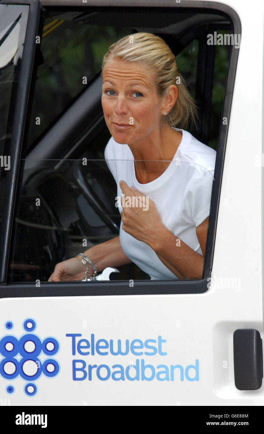 Celebrity presenter funny face ulrika jonsson hi-res stock photography ...