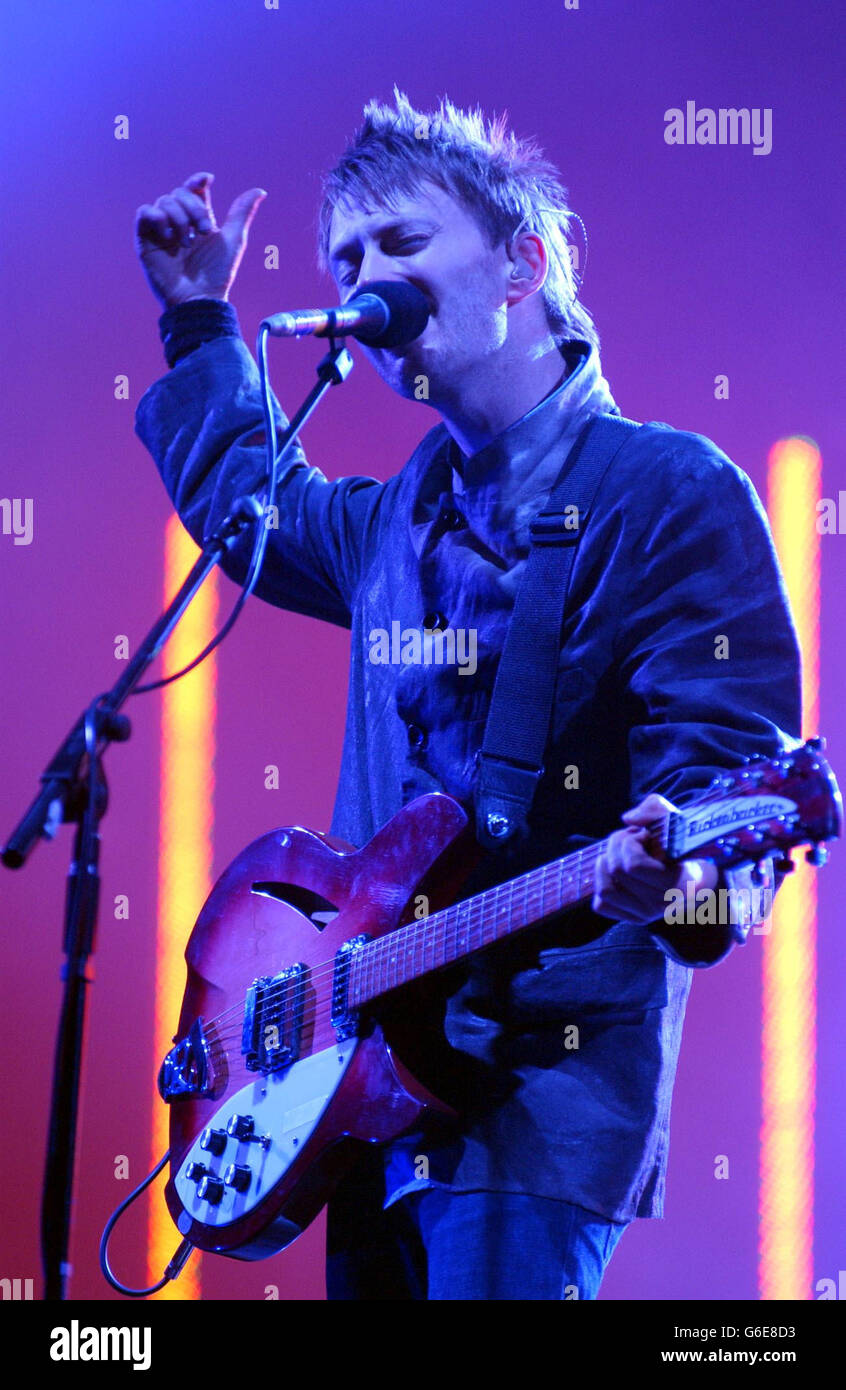 Glastonbury - Radiohead Stock Photo - Alamy