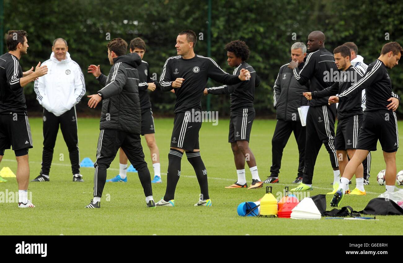 Chelseas john terry training session chelsea fc training ground hi-res ...