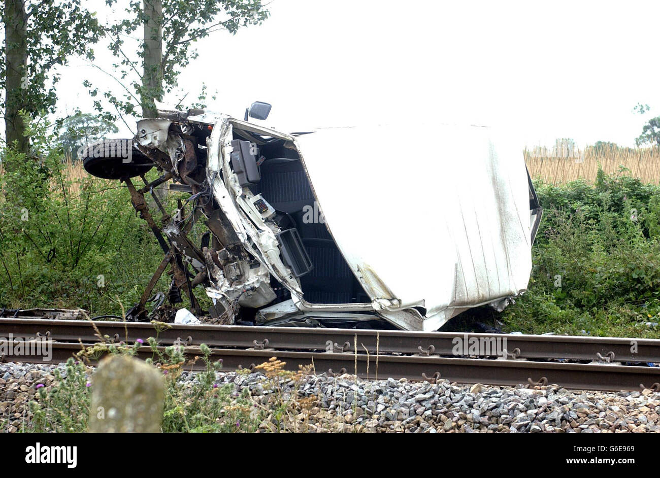 Train minibus collision hi-res stock photography and images - Alamy