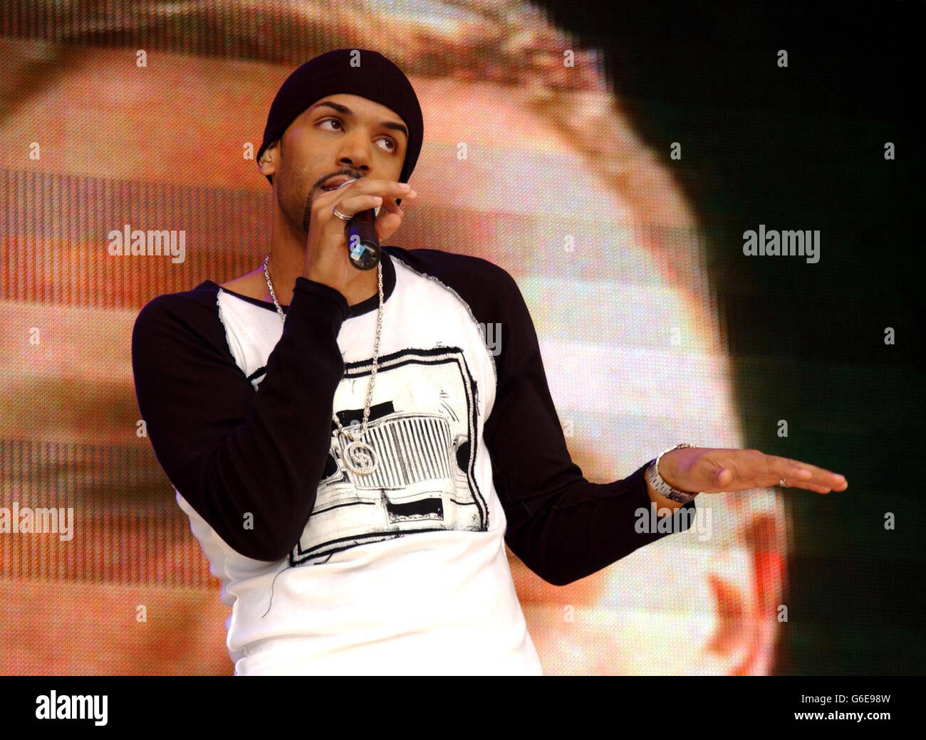 Craig David performing on stage at the Capital Radio Party in the Park ...