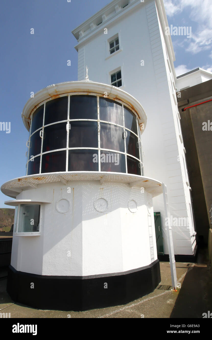 The West Lighthouse - also an RSPB sea-bird centre - on Rathlin Island ...