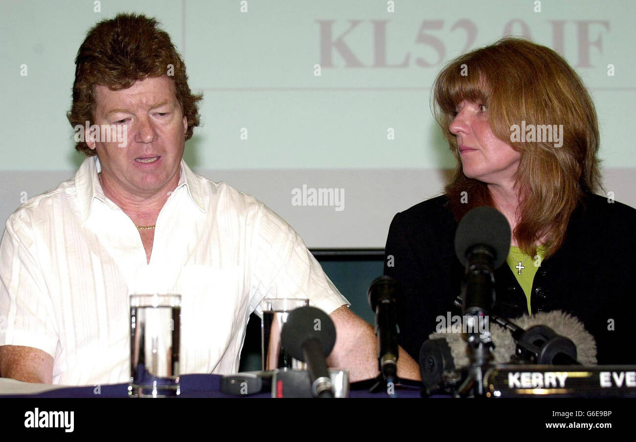 Barrie Everitt, brother of June Everitt, with his wife Kerry during a ...