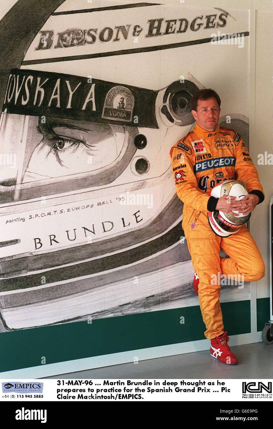 Martin Brundle in deep thought as he prepares to practice for the ...