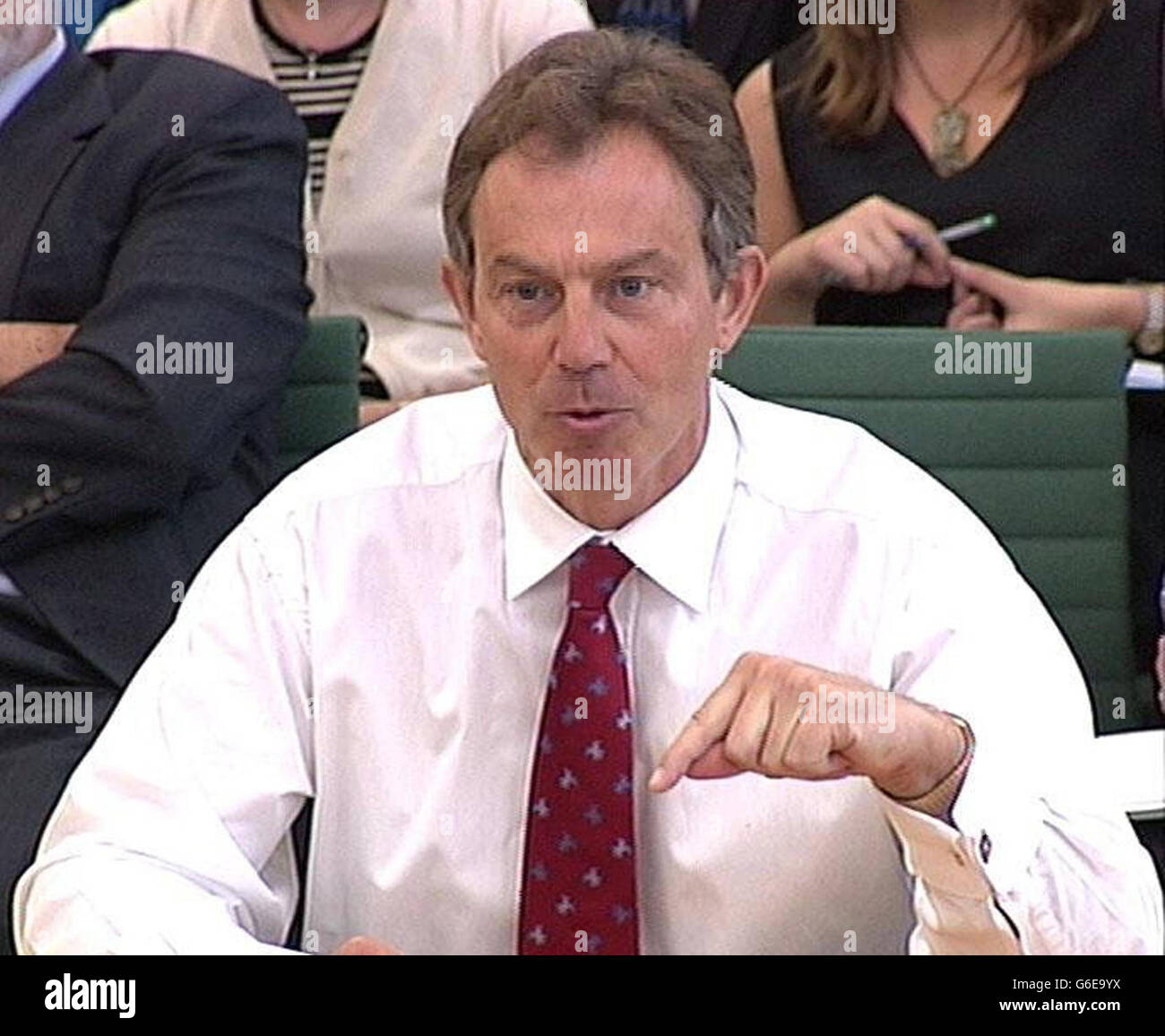 Video grab of Prime Minister Tony Blair giving evidence to Mp's at the ...