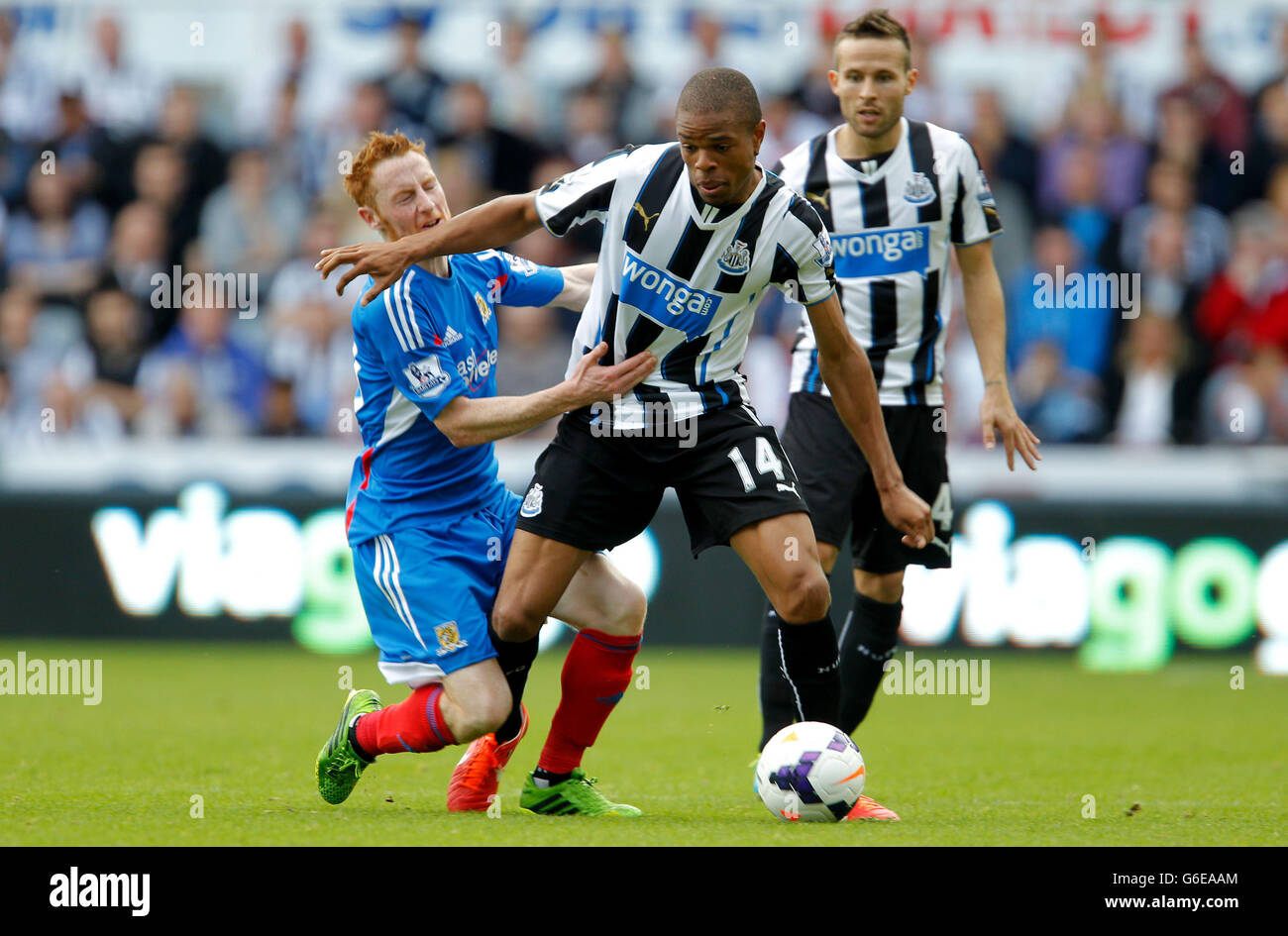 Hull City's Stephen Quinn (left) and Newcastle United's Loic Remy ...